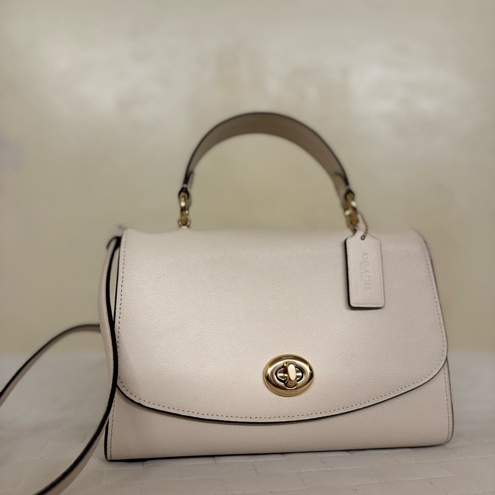 Coach Ivory Leather Satchel - Gem